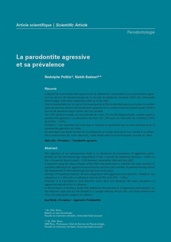 Maladies parodontales et santé Archives - Paroconseil